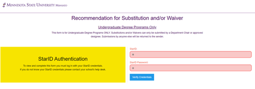 Using the Substitution and Waiver E-Form | Minnesota State University ...