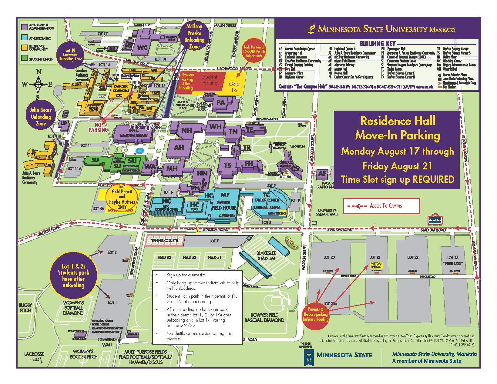 Move-In Maps | Minnesota State University, Mankato