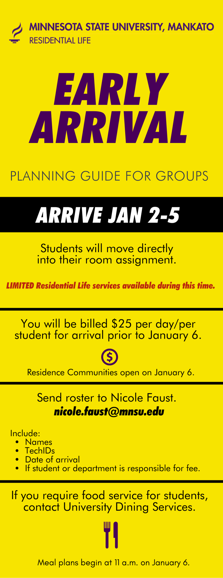 Early Arrival | Minnesota State University, Mankato